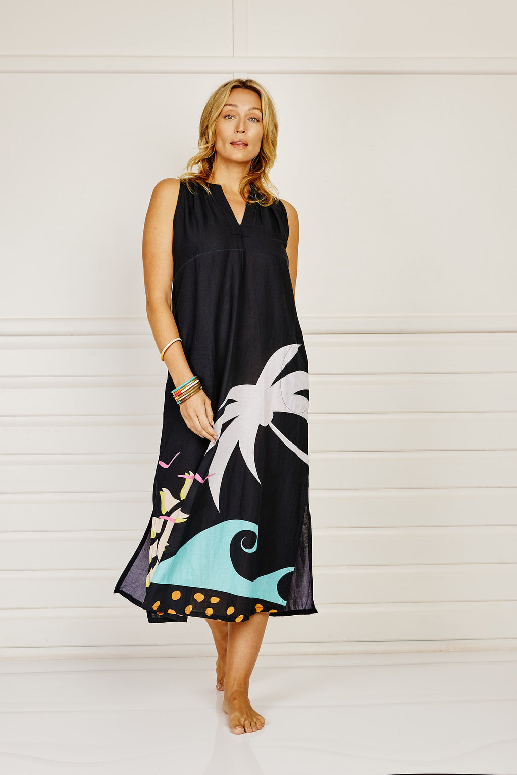 Balmy Palm Dress - Black - Itami – My Island Home