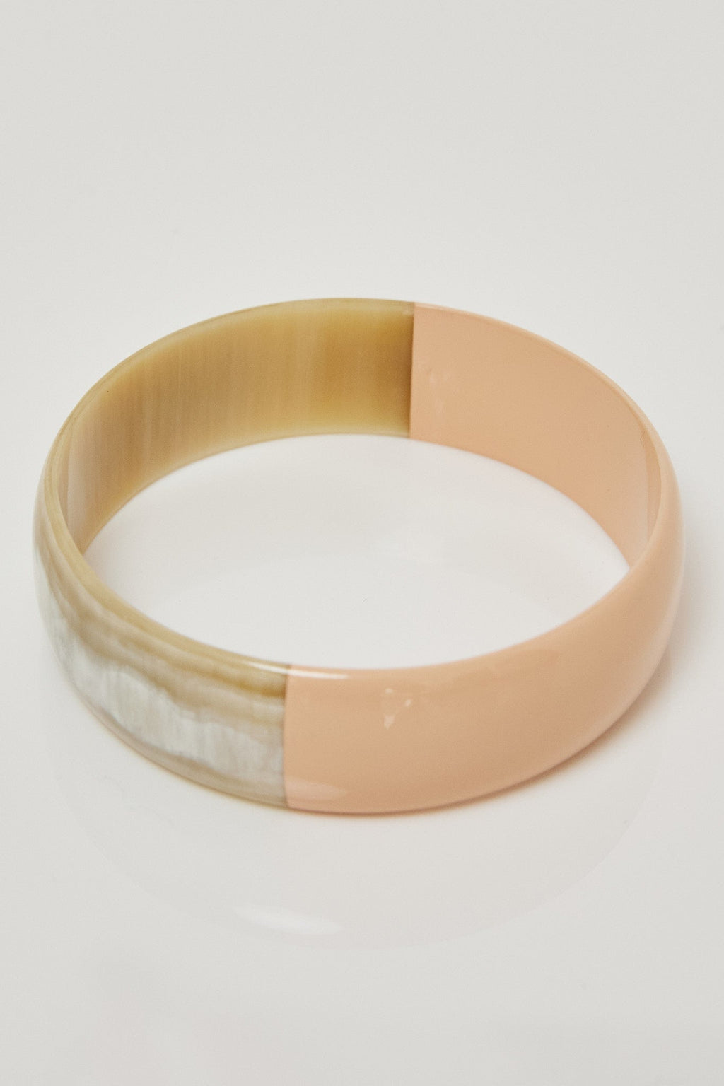 Lacquered 2-Tone Bangle - Wide - Blush – My Island Home
